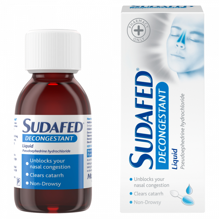 SUDAFED DECONGESTANT LIQ 100ML - HEMLOCK PHARMACY