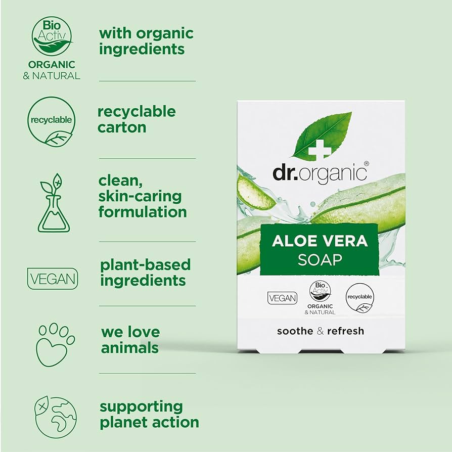 Dr. Organic Aloe Vera Soap 100g - HEMLOCK PHARMACY