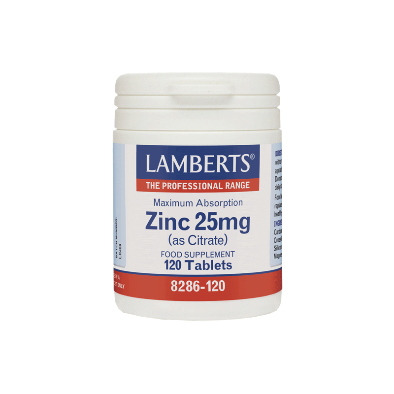 Lamberts Zinc (as Citrate) 25mg Tablets 120's - HEMLOCK PHARMACY