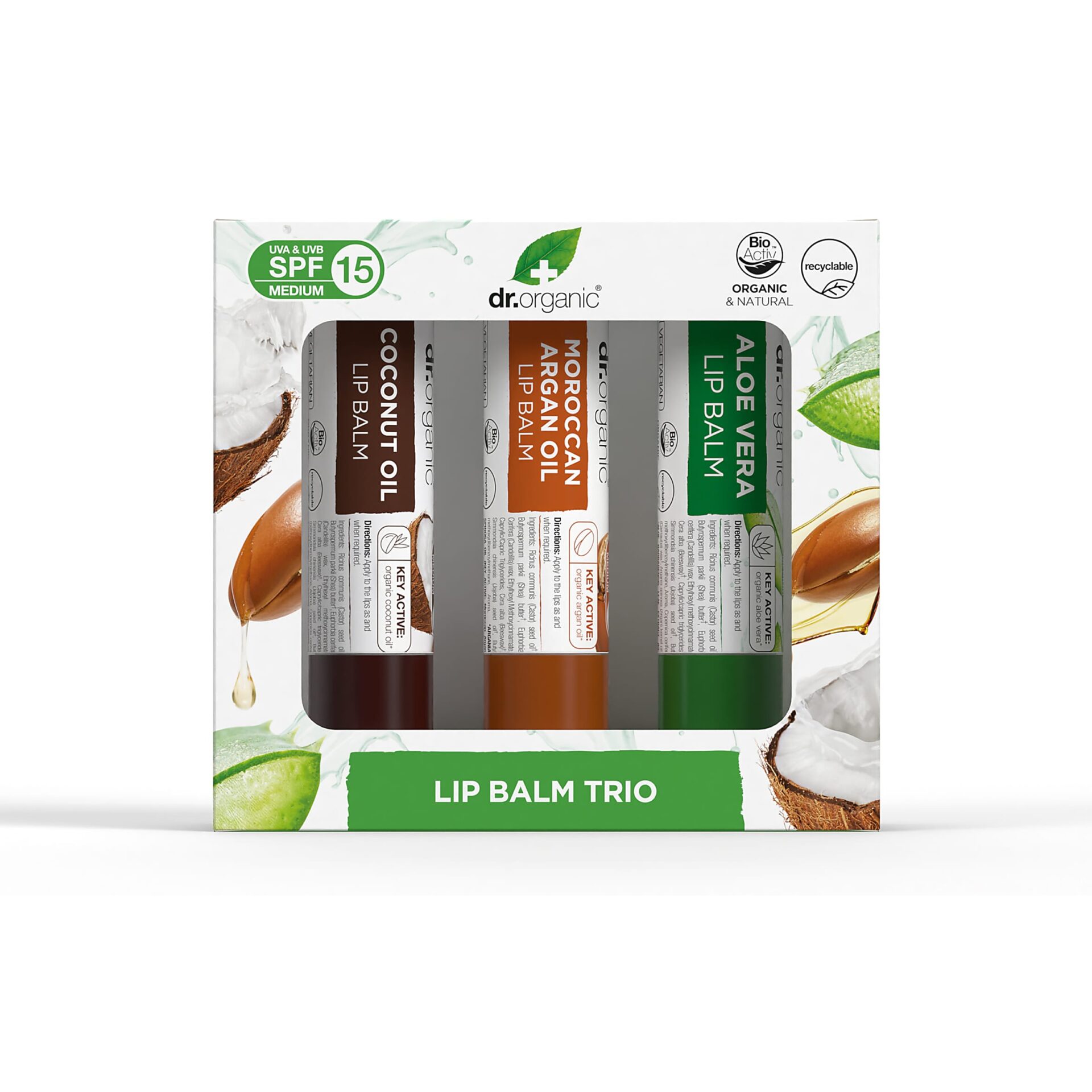 Dr. Organic Lip Balm Trio Gift Set - HEMLOCK
