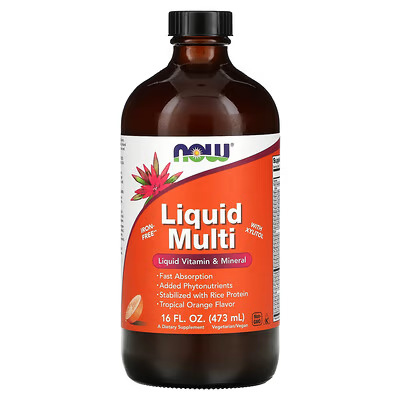 NOW Foods, Liquid Multi with Orange Flavour 473 ml - HEMLOCK PHARMACY