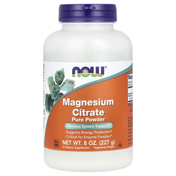 NOW Foods, Magnesium Citrate Pure Powder, 227g - HEMLOCK