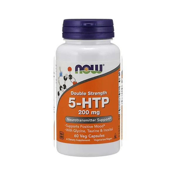 NOW Foods 5-HTP 200mg Capsules 60's - HEMLOCK PHARMACY