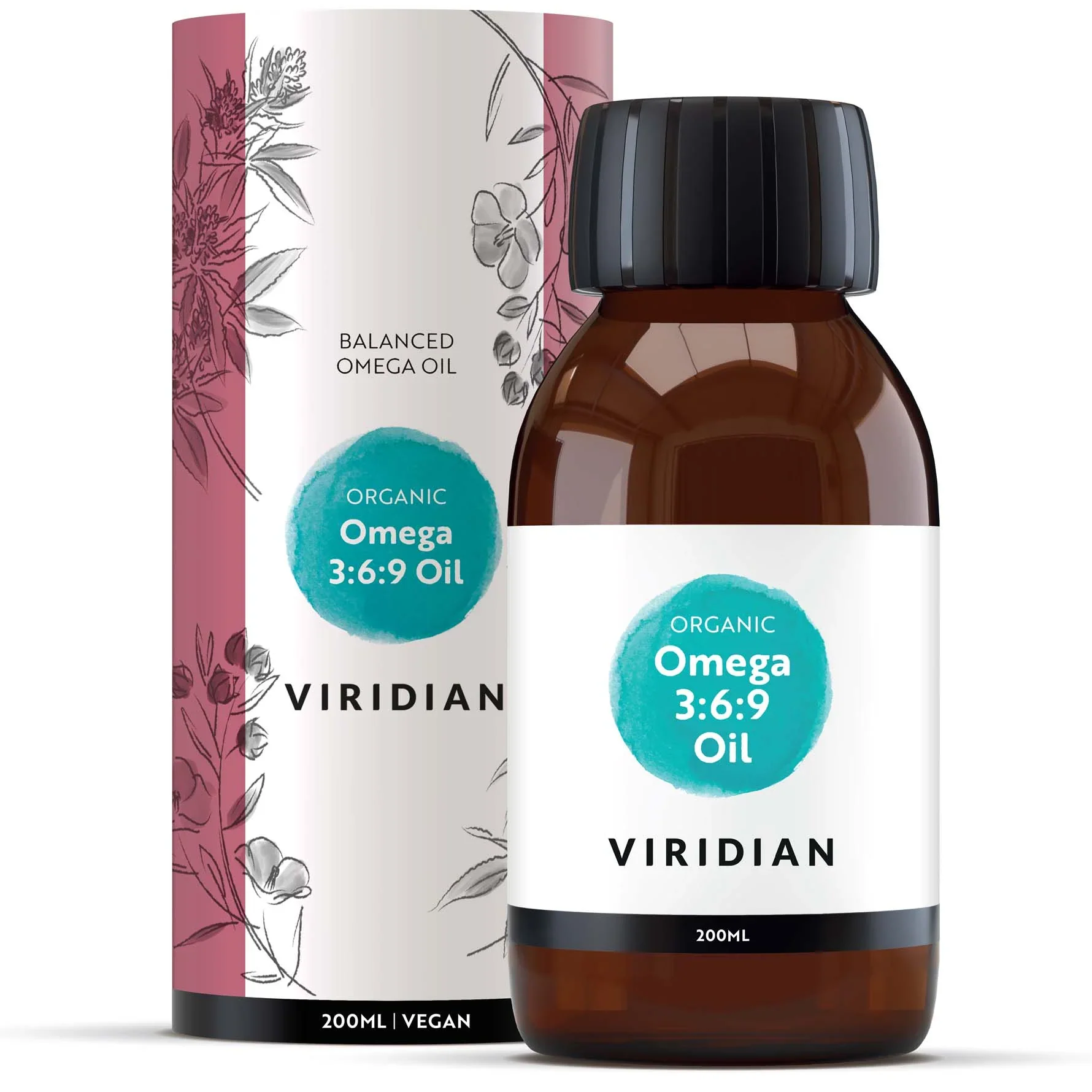 Viridian Omega 369 Oil 200ml Organic Vegan - HEMLOCK PHARMACY