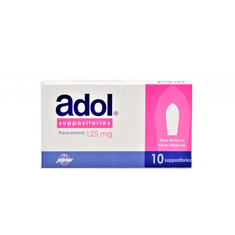 Adol 125mg Suppositories 10's - HEMLOCK PHARMACY