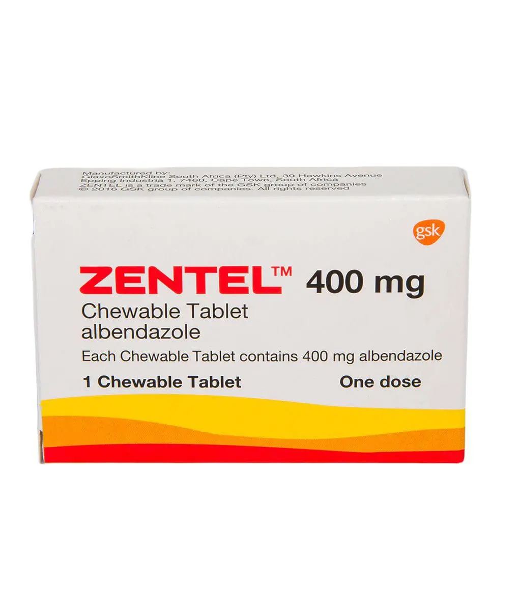 Zentel 400 mg Tablets 1s - HEMLOCK PHARMACY